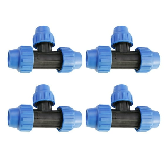 Bosisa 4Pcs Pe Reducing Tee Plastic Water Pipe Joint Irrigation Pipe ...