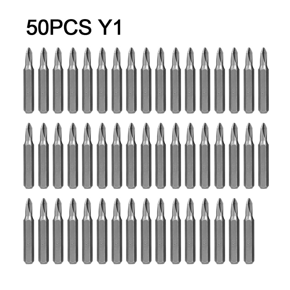 Bosisa 50Pcs Steel 28Mm Long Small Hex Y U Triangle Screwdriver Bits ...
