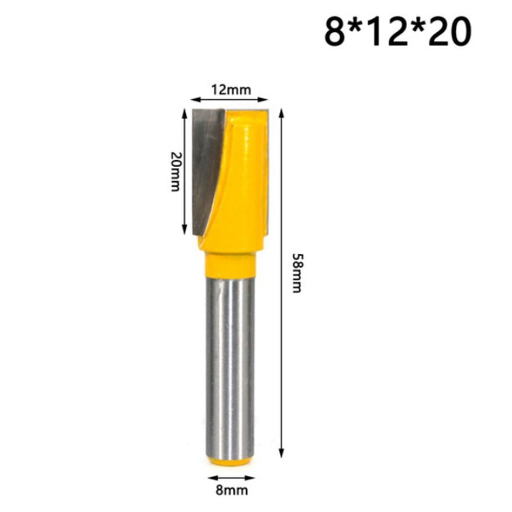 Bosisa 8Mm Shank Bottom Wood Cleaning Bit Straight Router Bit Woodwork ...