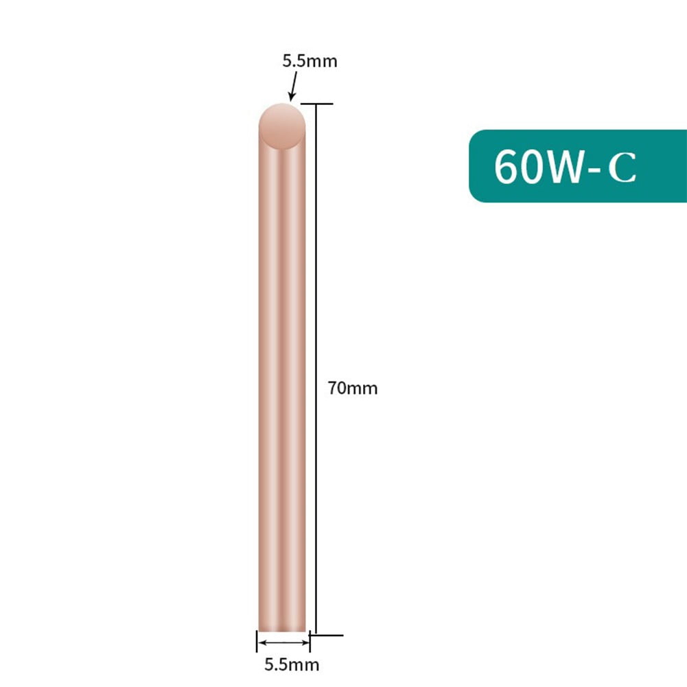 Bosisa B C D K 60W Soldering Iron Tips Copper Solder Replacement Head ...