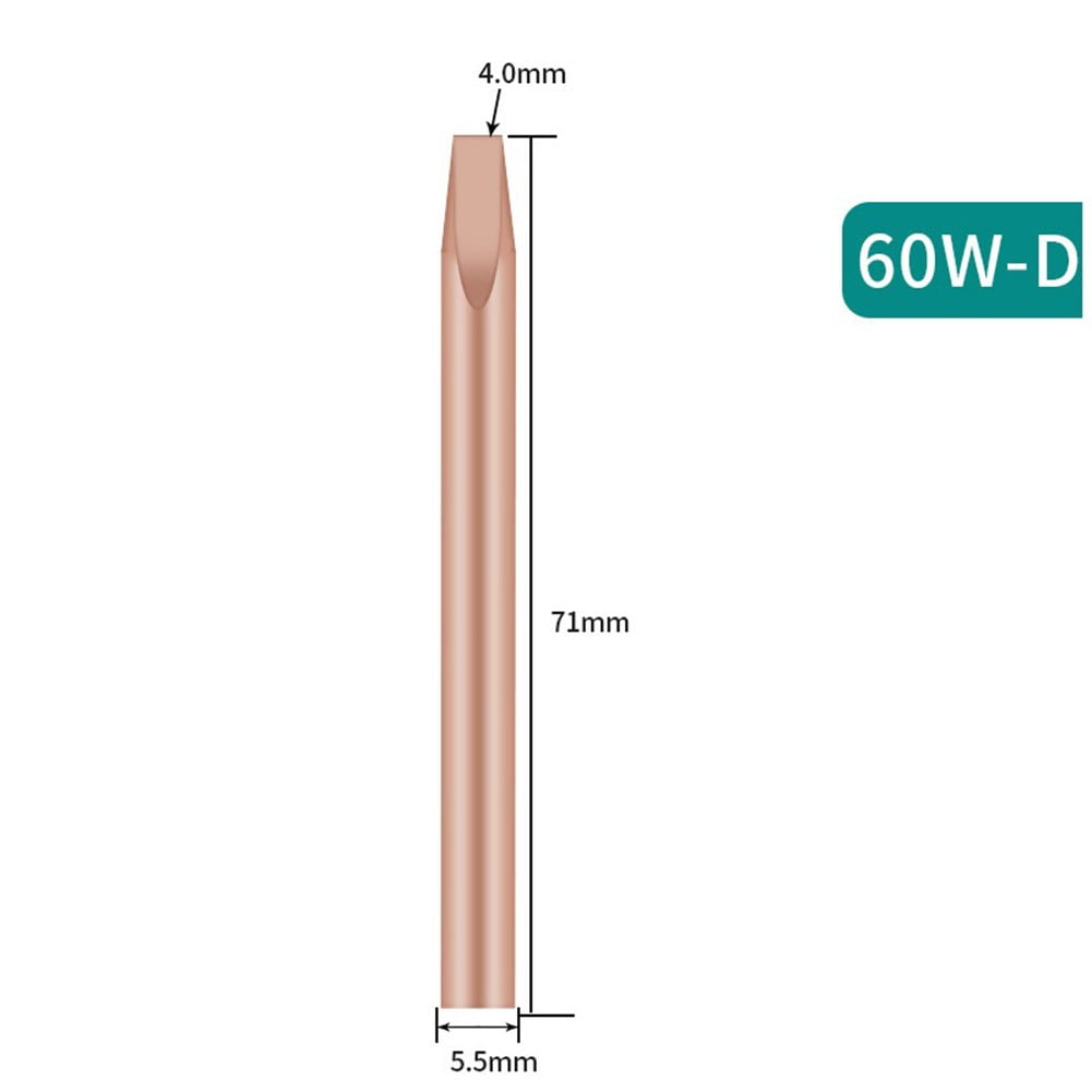 Bosisa B C D K 60W Soldering Iron Tips Copper Solder Replacement Head ...
