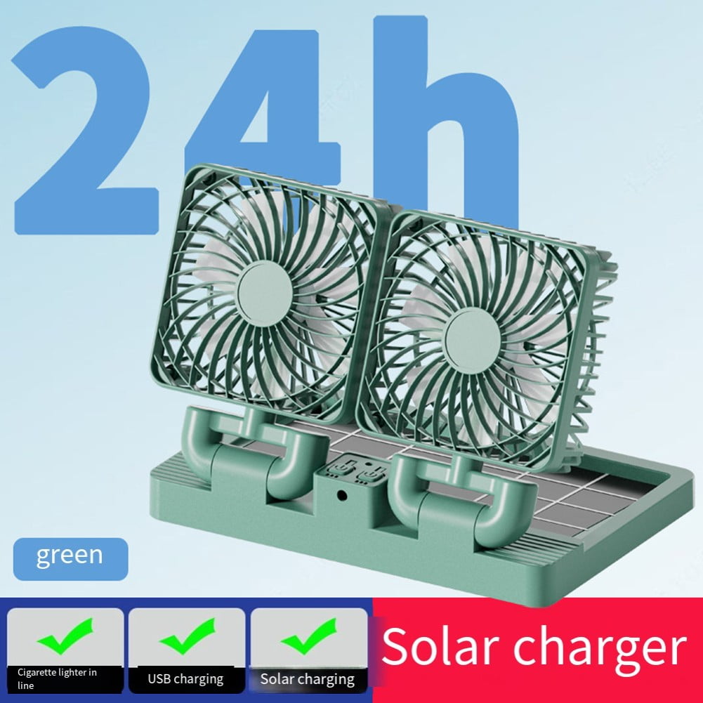 Bosisa Car Fan 12/24V Wind Truck Solar Car Fan Usb 360°Adjustable ...