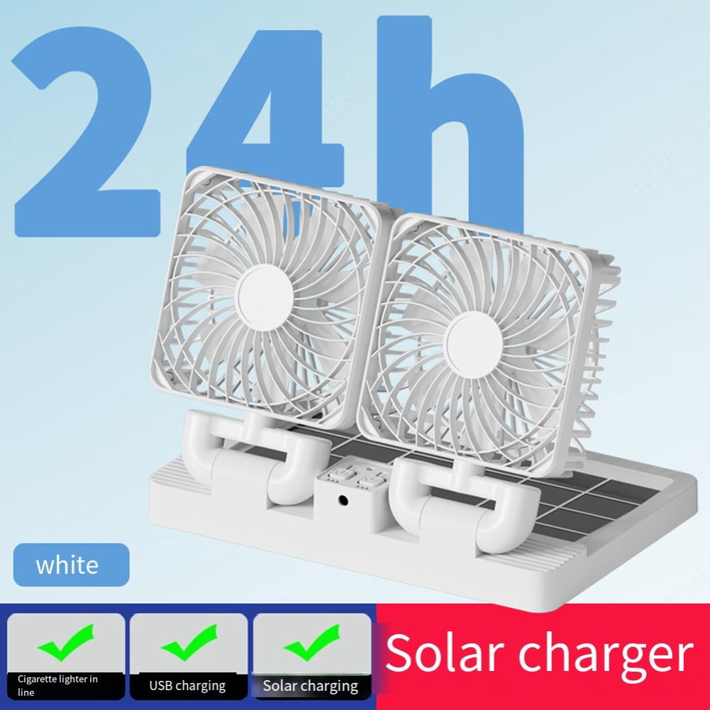Bosisa Car Fan 12/24V Wind Truck Solar Car Fan Usb 360°Adjustable ...