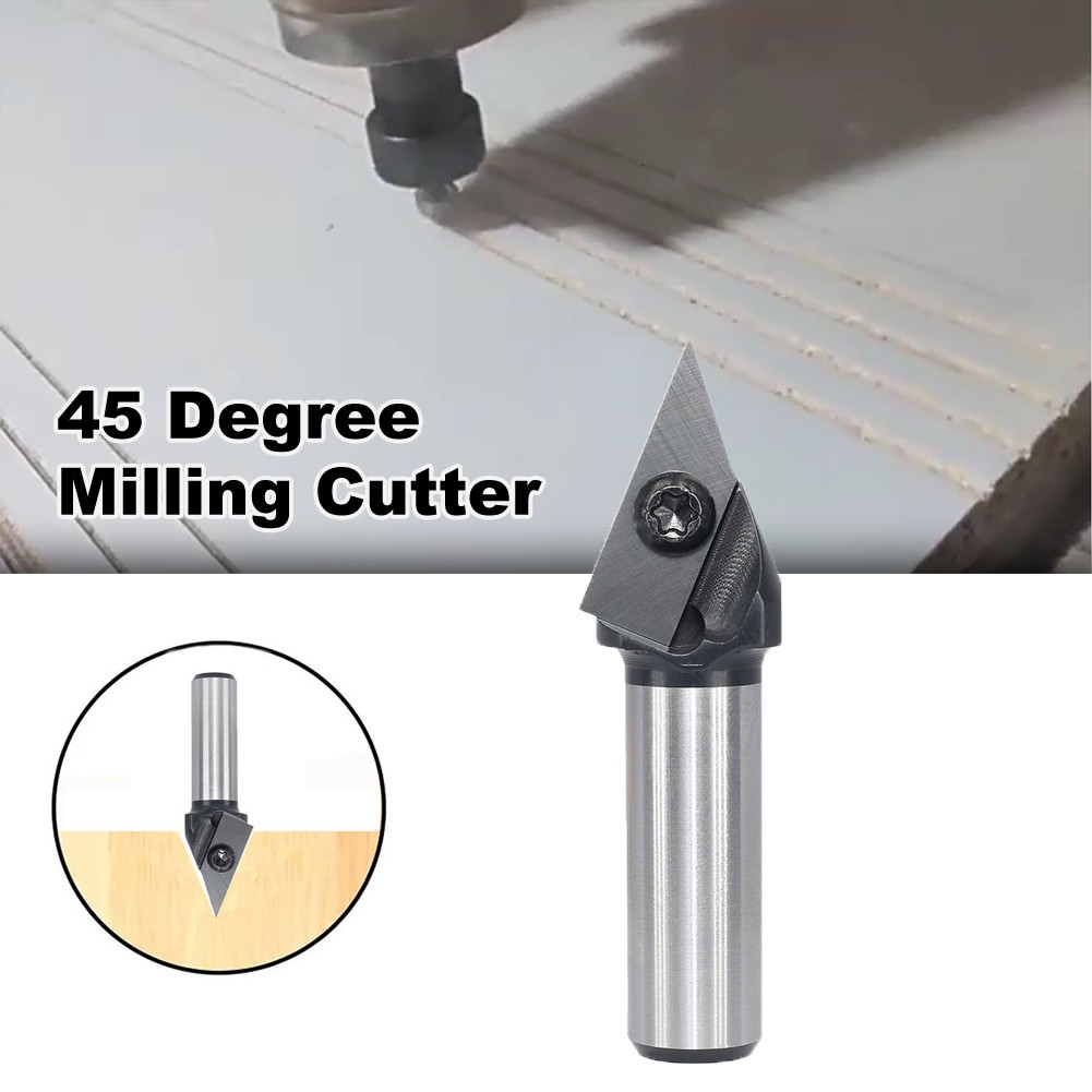Bosisa Chamfering 45 Degree V-Shaped Router Bit Woodworking Engraving ...