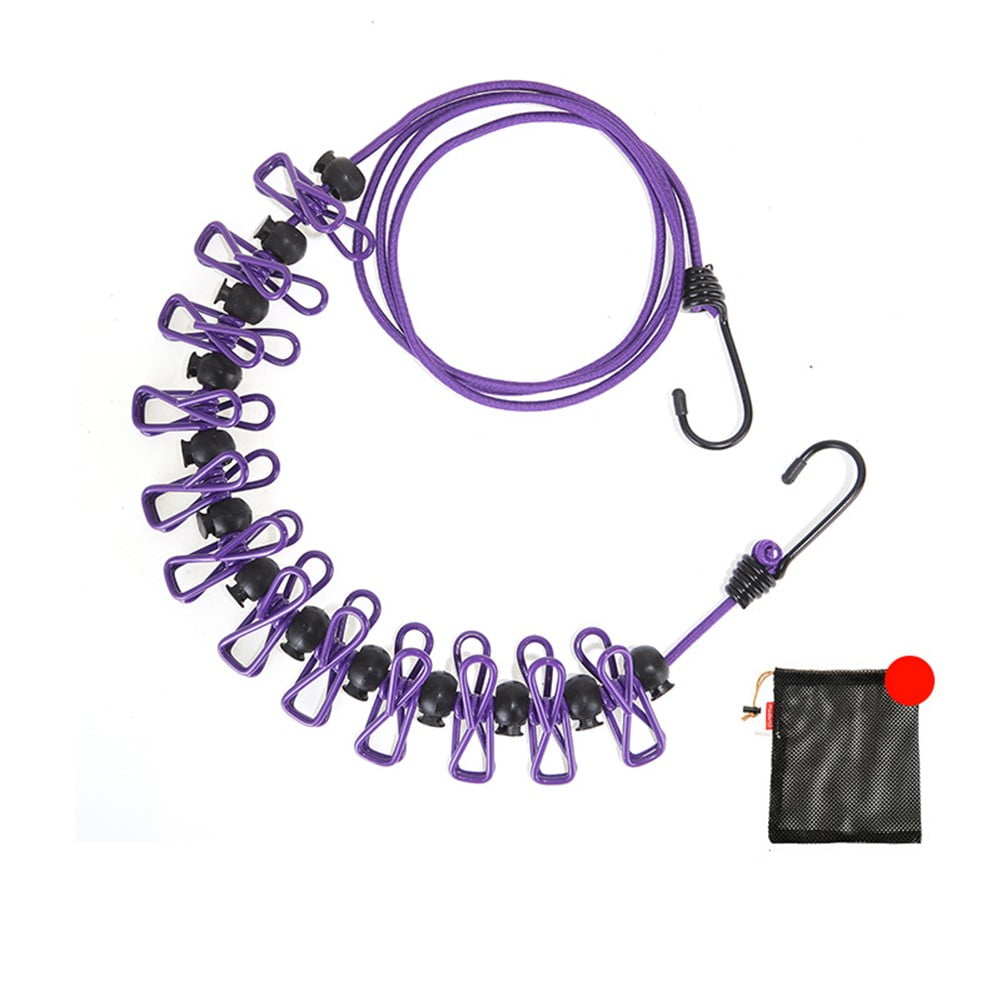 Bosisa Clotheslines With 12 Clips Outdoor Positioning Buckle ...