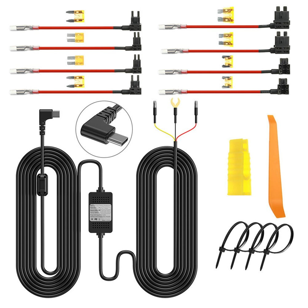 Bosisa Dash Cam Hardwire Kit Usb Dvr Record Charger Cable Kit 12V To 5V ...