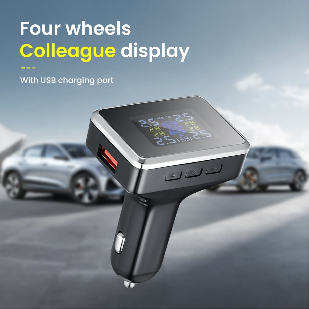 Bosisa Plastic Black Tpms Auto Car Wireless Tire Pressure Alarm ...