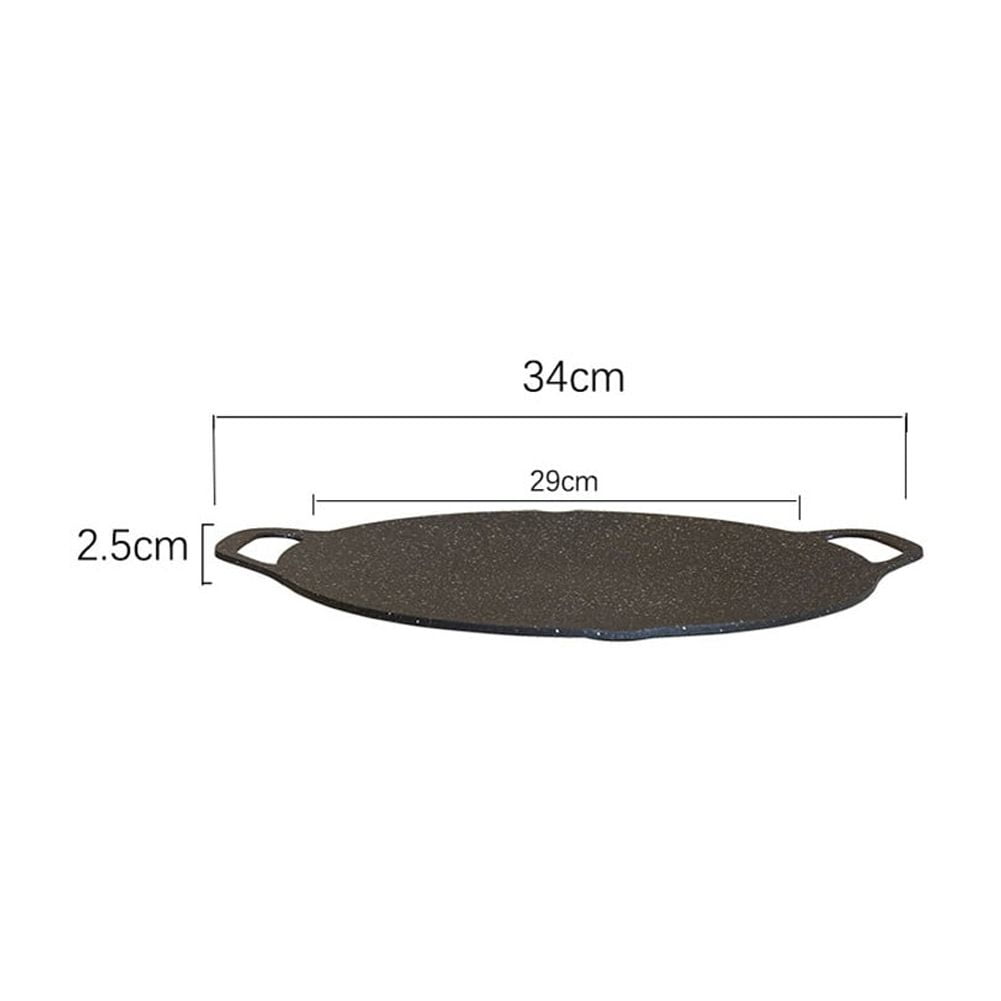 Bosisa Round Grill Pan Outdoor Camping Frying Pan Stone Cooker Barbecue ...