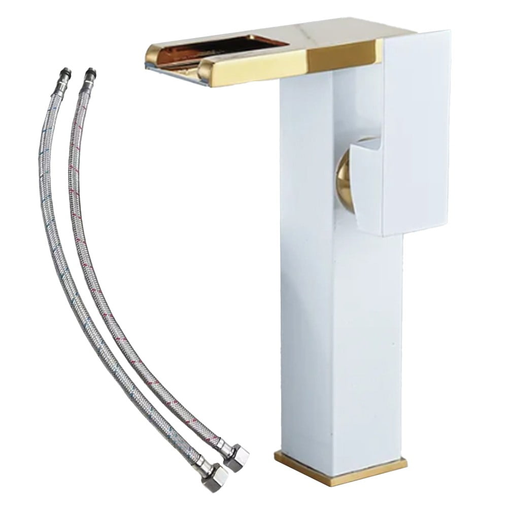 Bosisa Waterfall Faucet Bathroom Faucet With Water Inlet Pipes Cold Hot ...