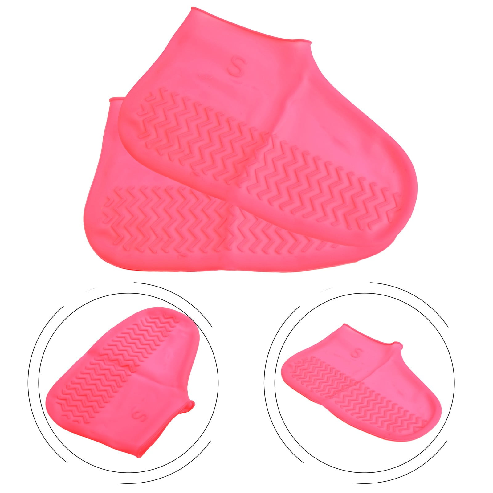 Bosisa Waterproof Silicone Shoe Covers Non-Slip Rubber Overshoes For ...