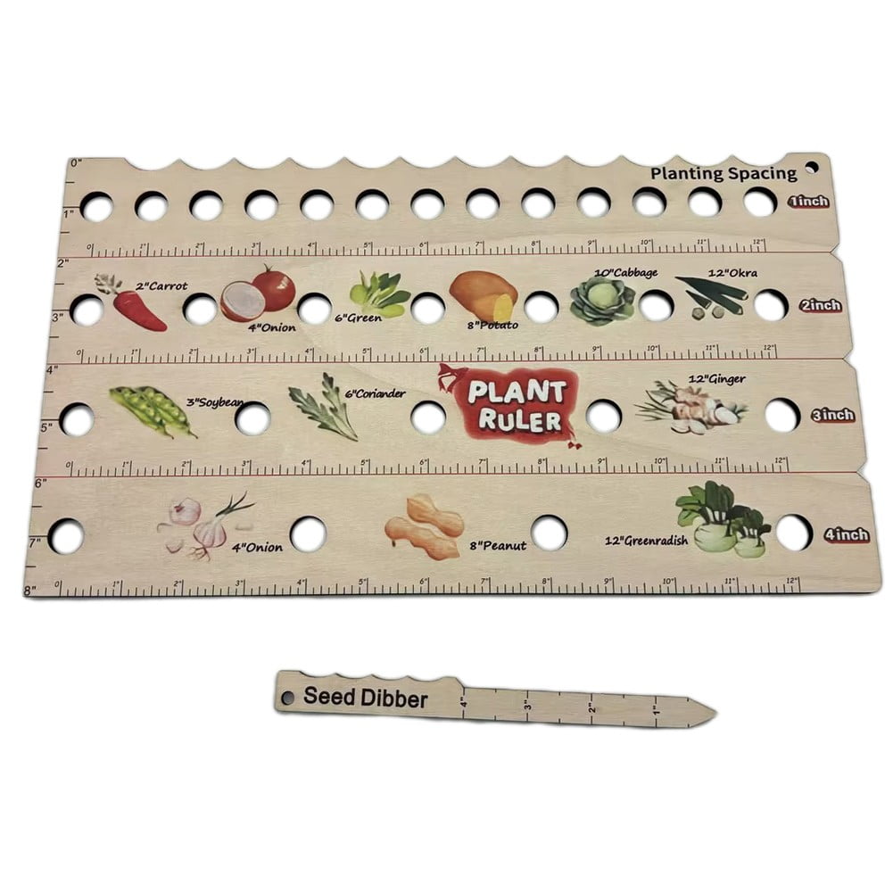 Bosisa Wooden Plant Ruler with Holes Multifunction Gardening Tools ...