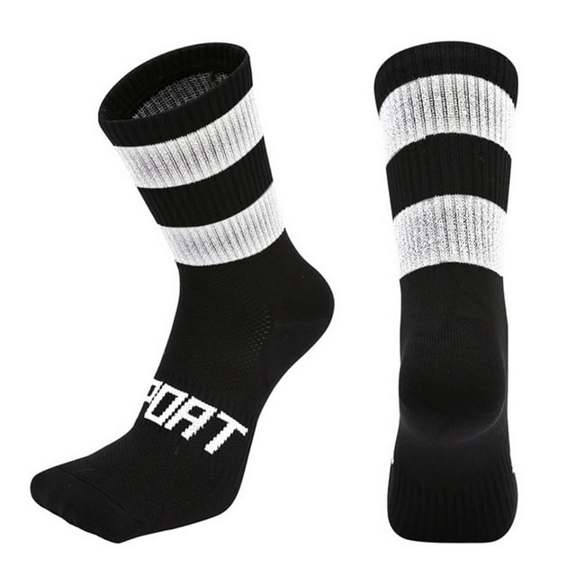 Bosixty Reflective Cycling Running Socks Night Safety for Men Women ...