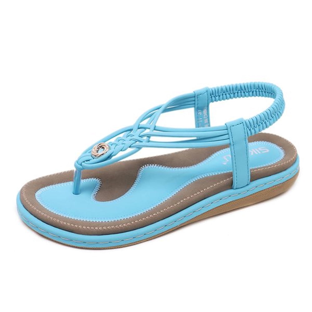 Bosleng Women's Arch Support Sandals Orthopedic with Elastic Ankle T ...