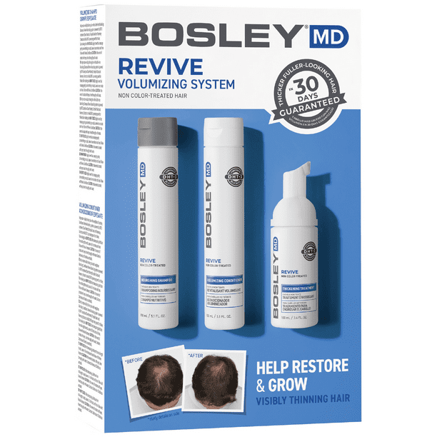 Bosley MD Revive Starter Kit For Non Color-Treated Hair - Shampoo ...