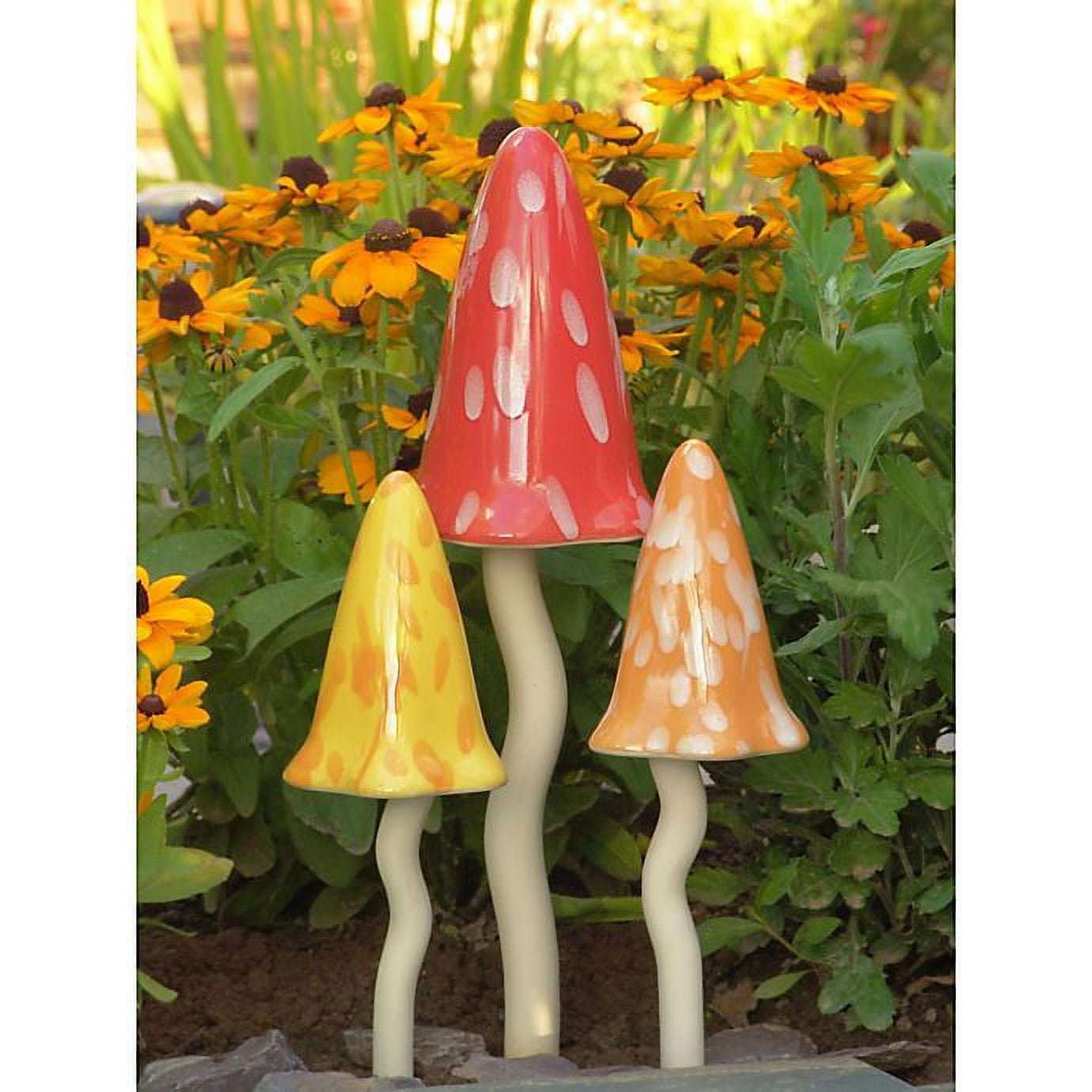 Bosmere Ceramic Toadstools in Bright Summer Colors (Set of 3) - Walmart.com