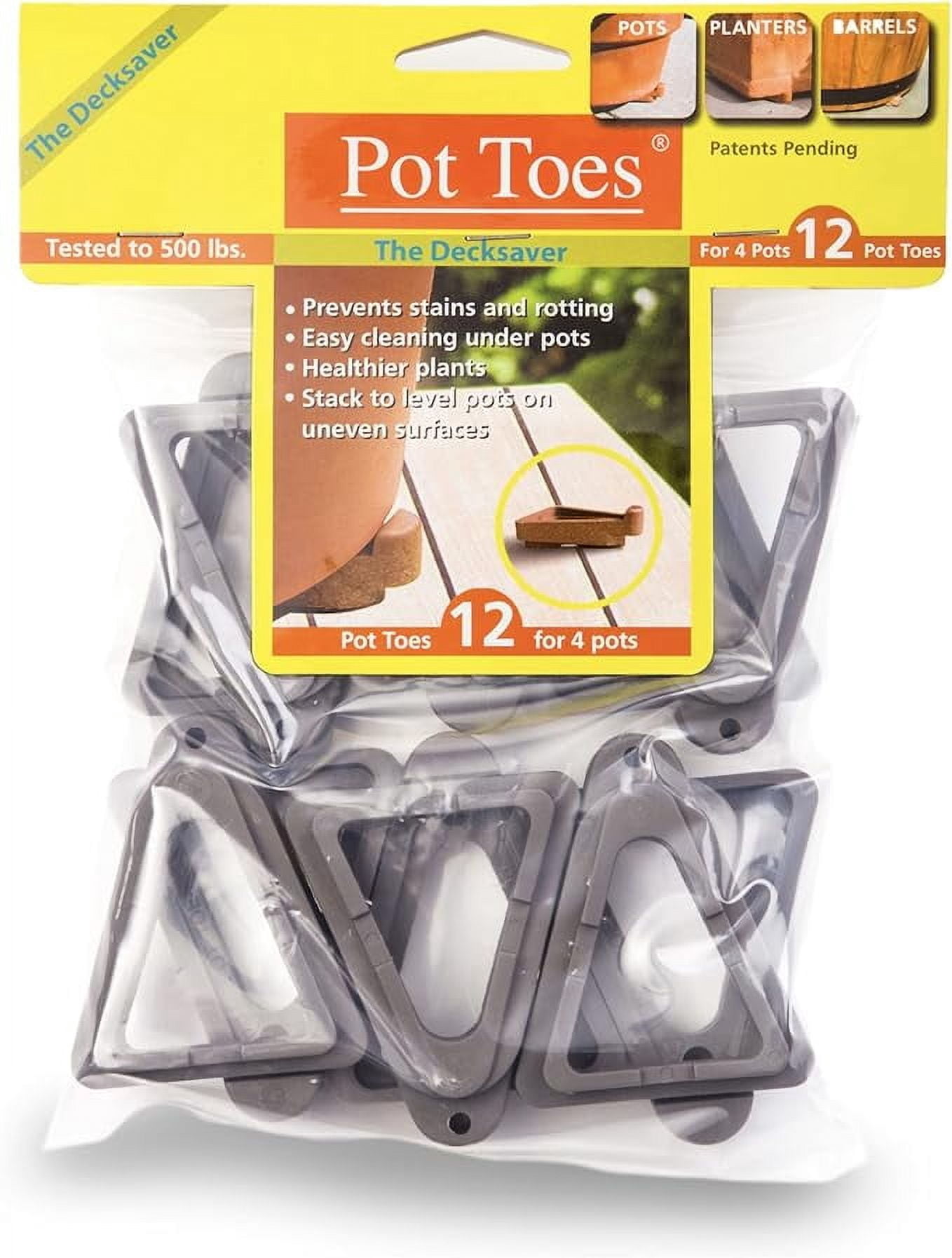 Bosmere SPT-12DGHTLVC Pot Toes, Dark Gray (Pack of 12) - Walmart.com