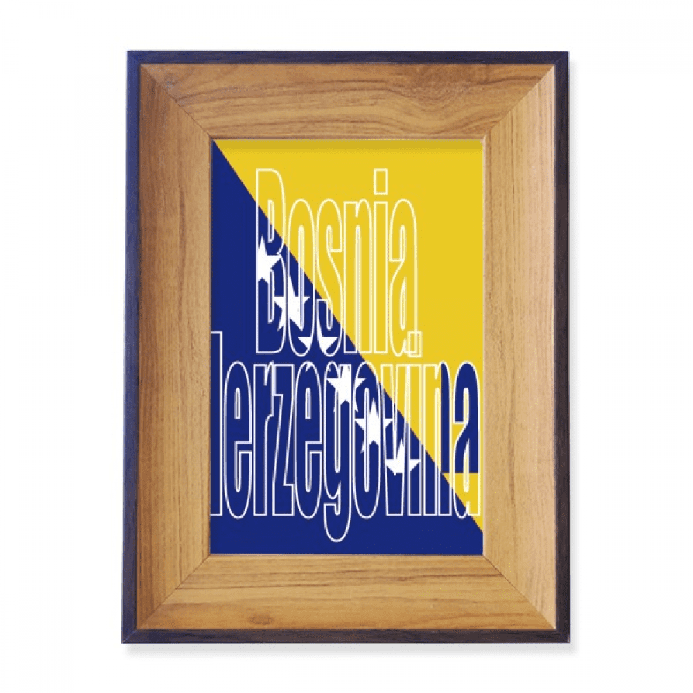 Bosnia Herzegovina Flag Name Photo Frame Exhibition Display Art Desktop ...