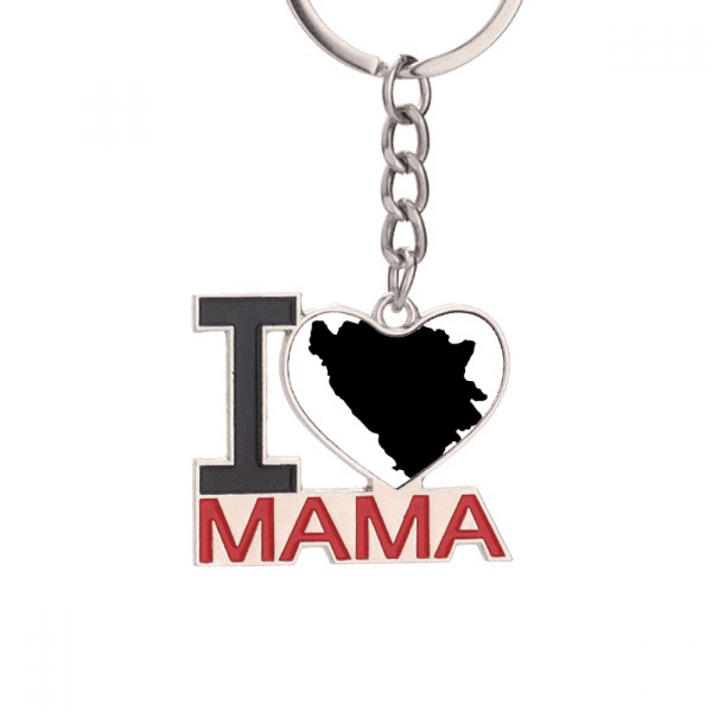 Bosnia and Herzegovina Map Country Keychain Metal Keyring Holder Love ...