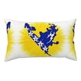 Bosnian Flag Map Pillowcase With Zipper Closure Polyester Satin Pillow ...