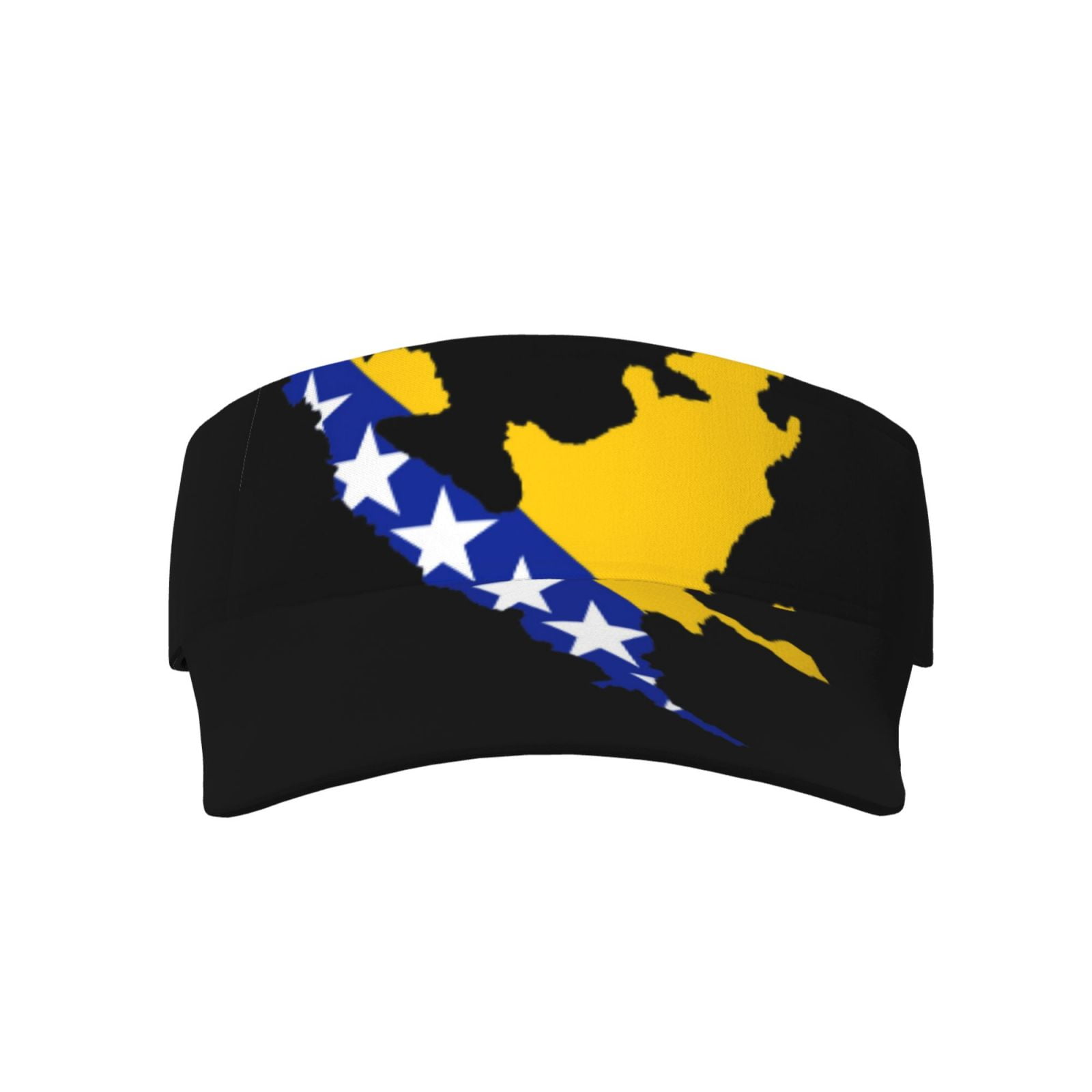 Bosnian Flag Map Sports Sun Visor Hats Adjustable Sun Visor Caps For ...