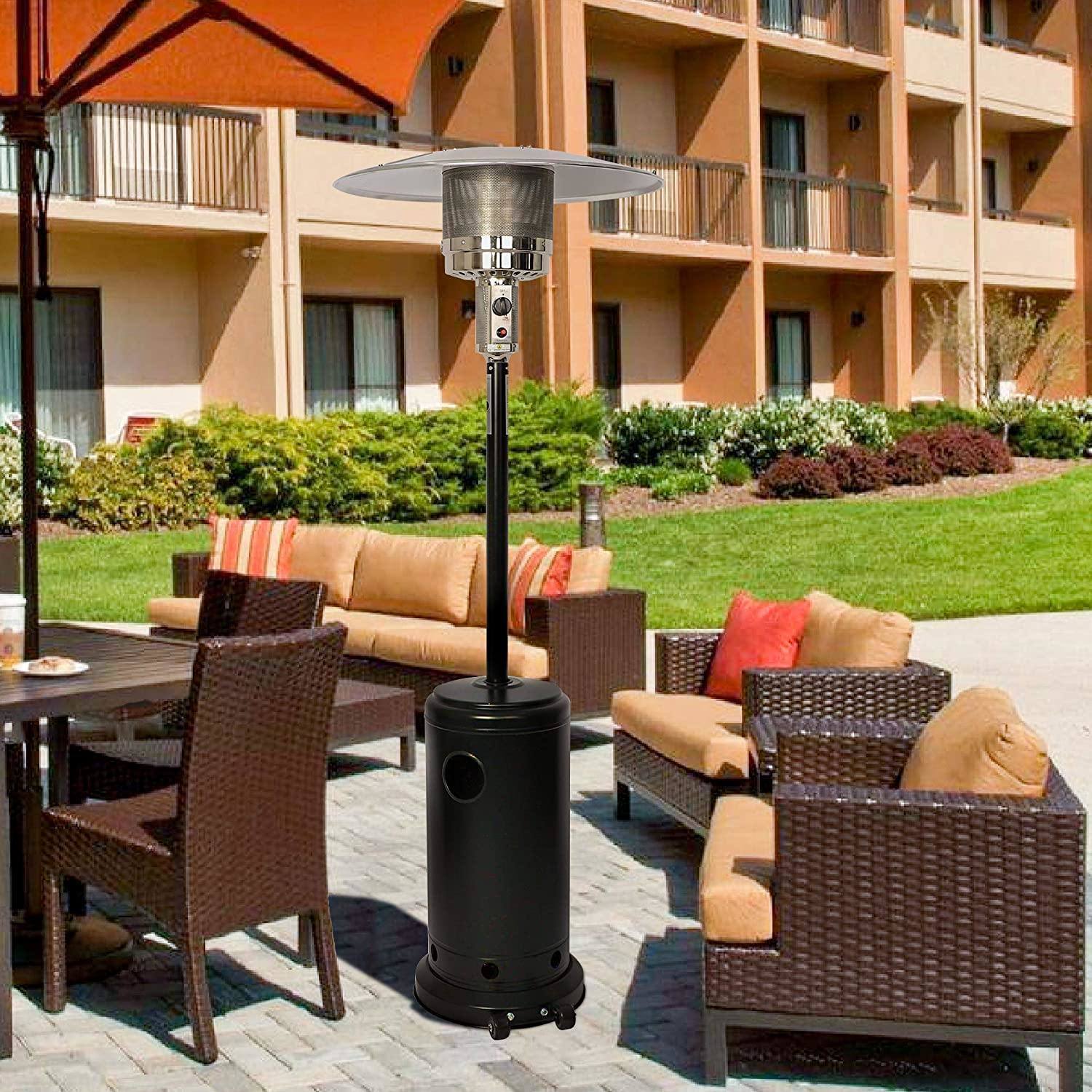 Bosonshop Outdoor Propane Heater Portable Patio Heater With Wheels 87 ...