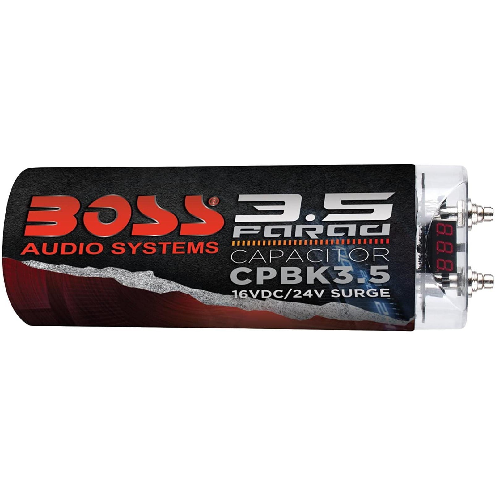 Boss, 3.5 Farad Capacitor with Black Finish, - Walmart.com