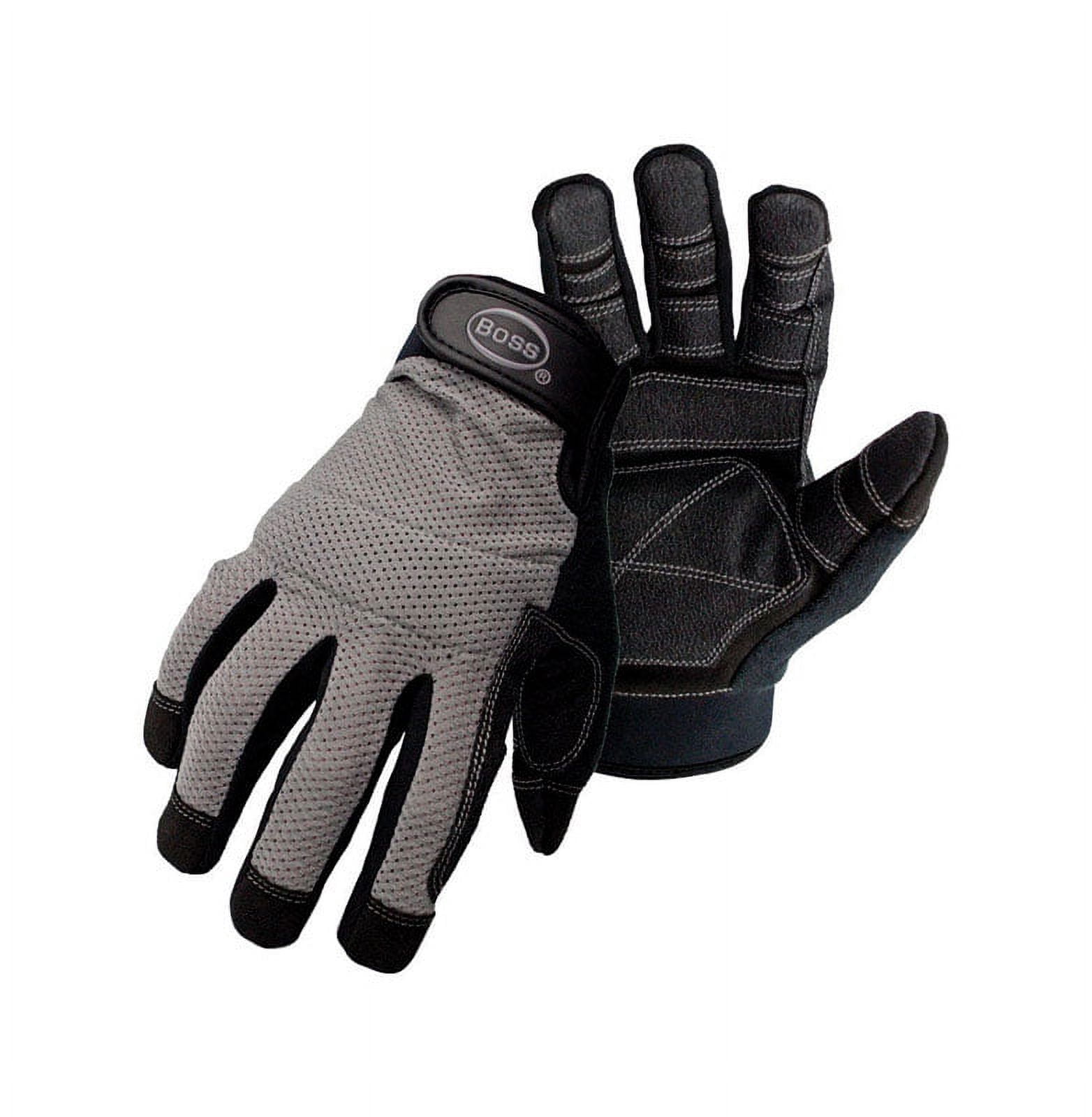 Boss 5204X Utility Mechanics Gloves XL Wrist Strap Cuff Wing Thumb ...