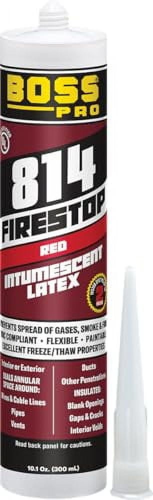 Boss 814 Firestop Calk (RED) Intumescent Latex (Case of 12) - Walmart.com