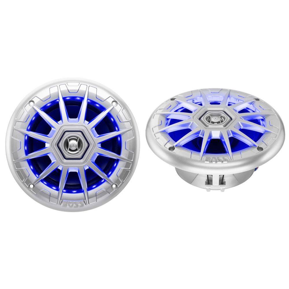 Boss Audio 6.5" MRGB65S Speakers w/RGB Lighting - Silver - 200W | Bundle of 2 Each - Walmart.com