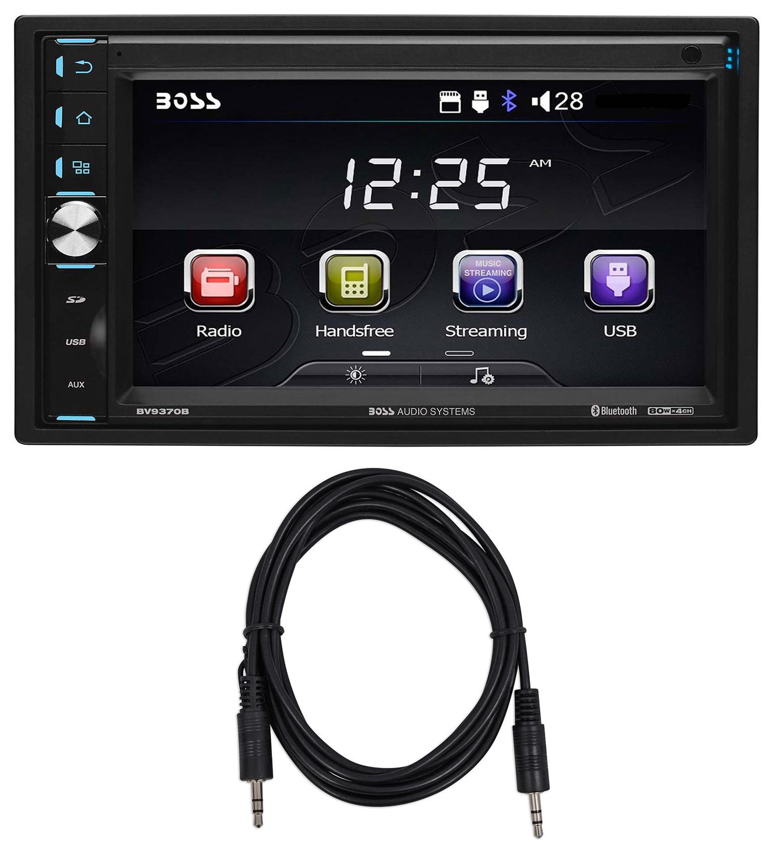 Boss BV9370B 2-DIN 6.5" Car Digital Media Bluetooth Receiver+Remote+AUX ...