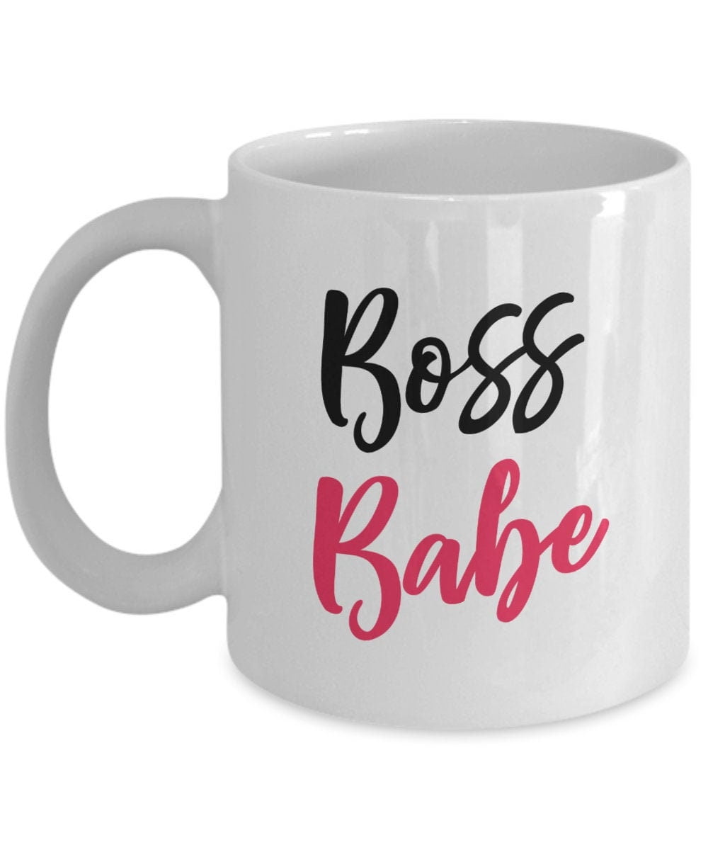 Boss Babe Mug - Funny Tea Hot Cocoa Coffee Cup - Novelty Birthday ...