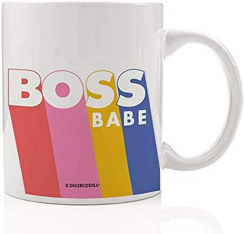 Boss Babe Mug Rainbow Graphic Inspirational Cute Awesome Badass Girl ...