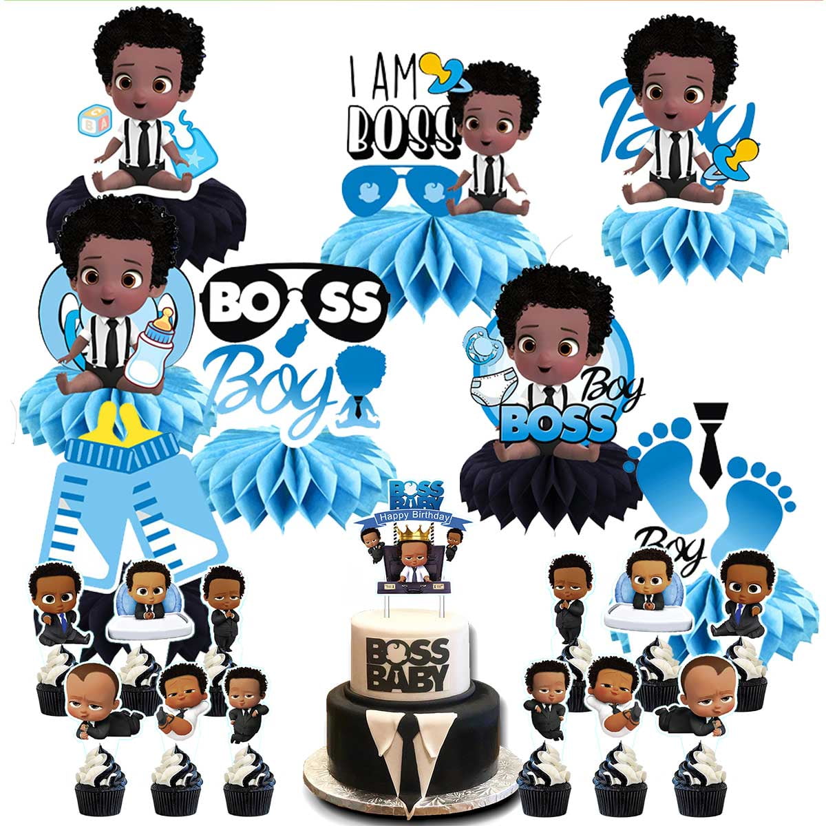Boss Baby Africa Boy Party Supplies Table Toppers Honeycomb ...
