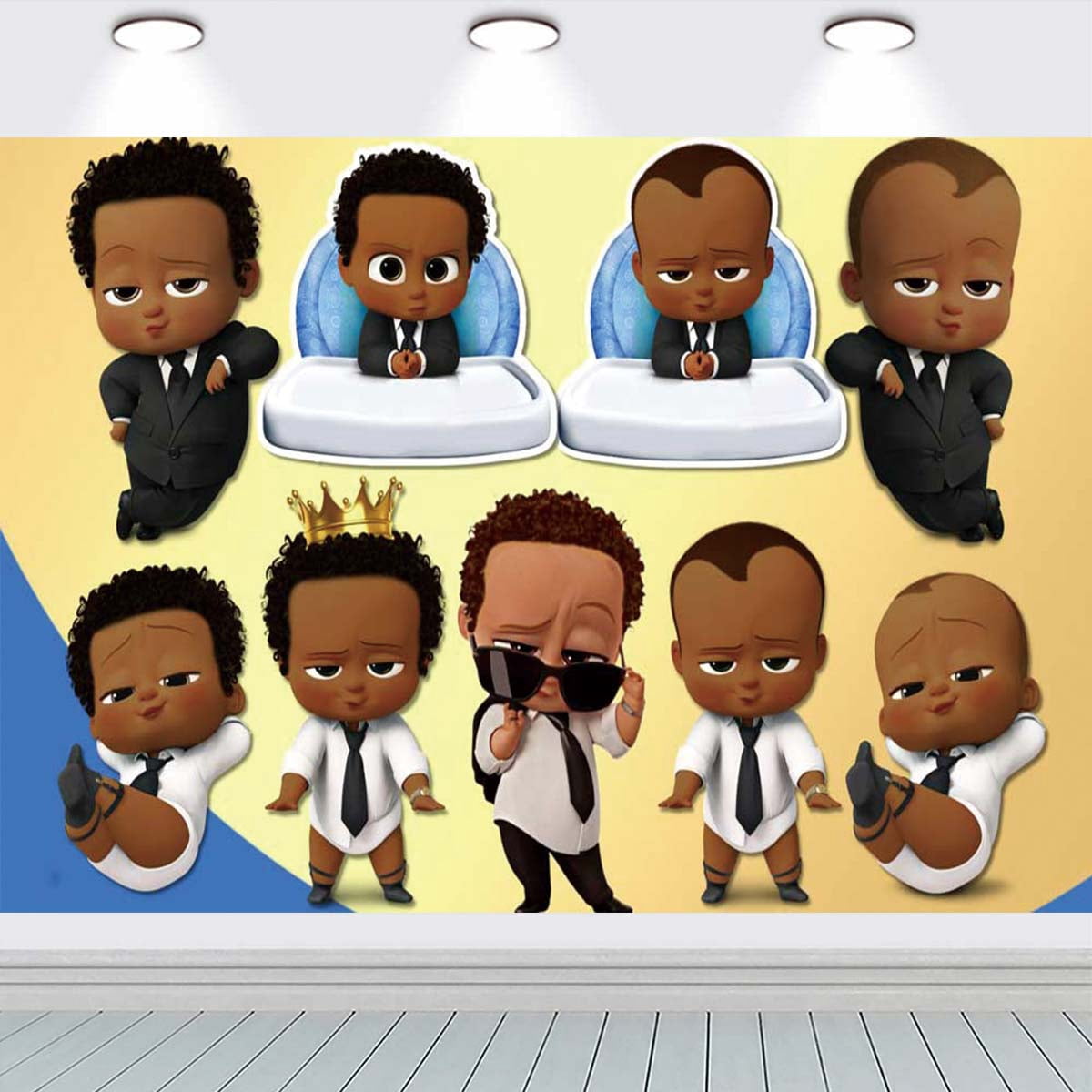 Boss Baby Africa Boy school Backdrop Taspestry Wall Decor Banner Party ...