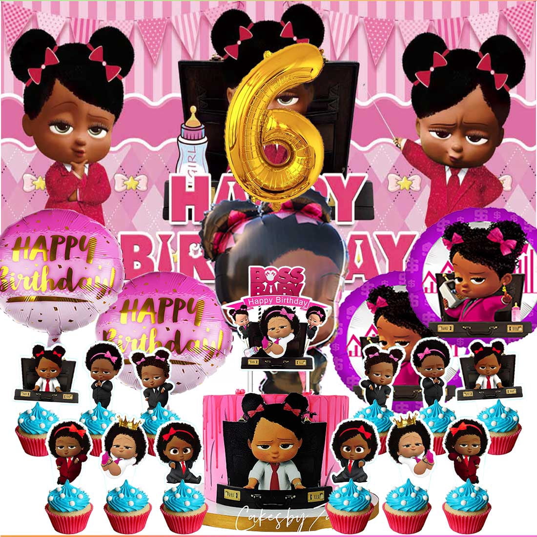 Boss Baby Africa Girl Party Supplies Decor 6th Kit Balloons Birthday ...