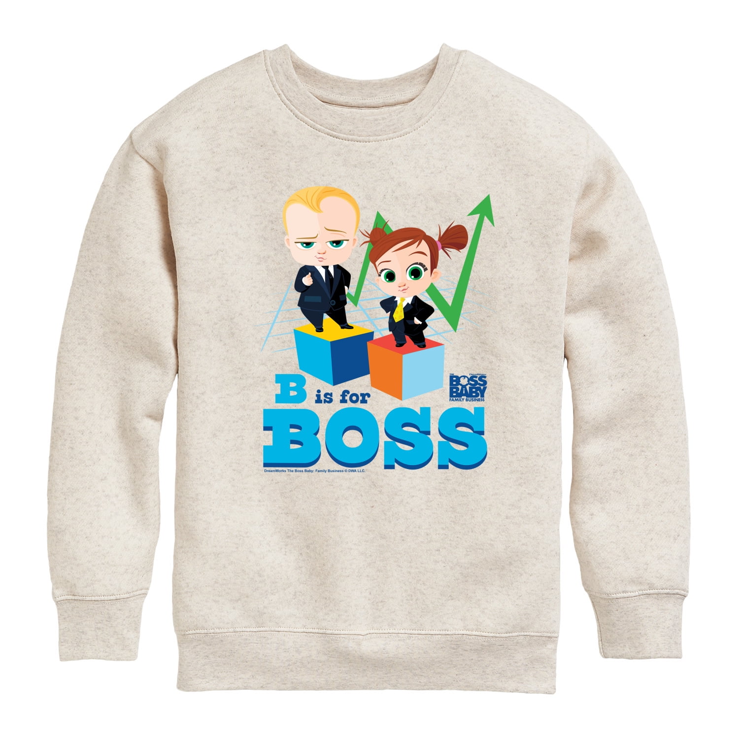 Boss Baby - B Is For Boss - Toddler & Youth Crewneck Fleece Sweatshirt ...