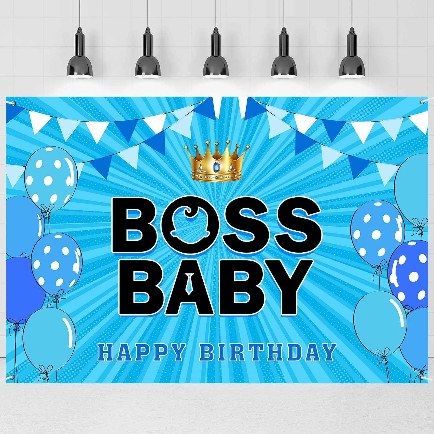 Boss Baby Backdrop Banner, Gender Reveal Poster Baby Shower Photography ...