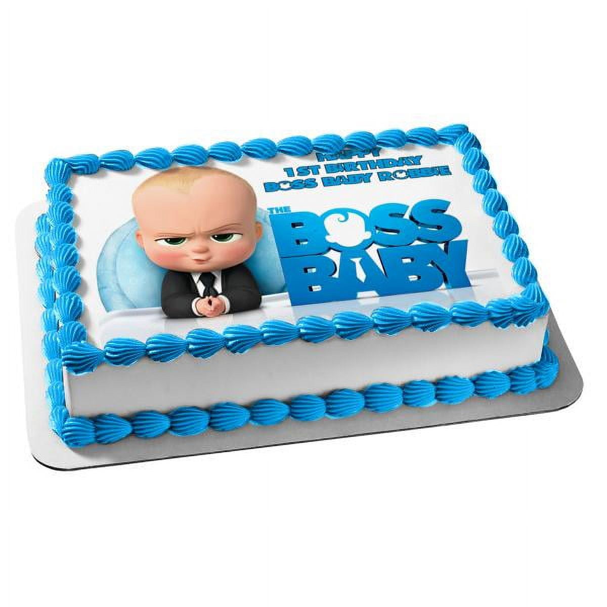 Boss Baby Birthday Personalized Edible Cake Topper Image for Highchair ...