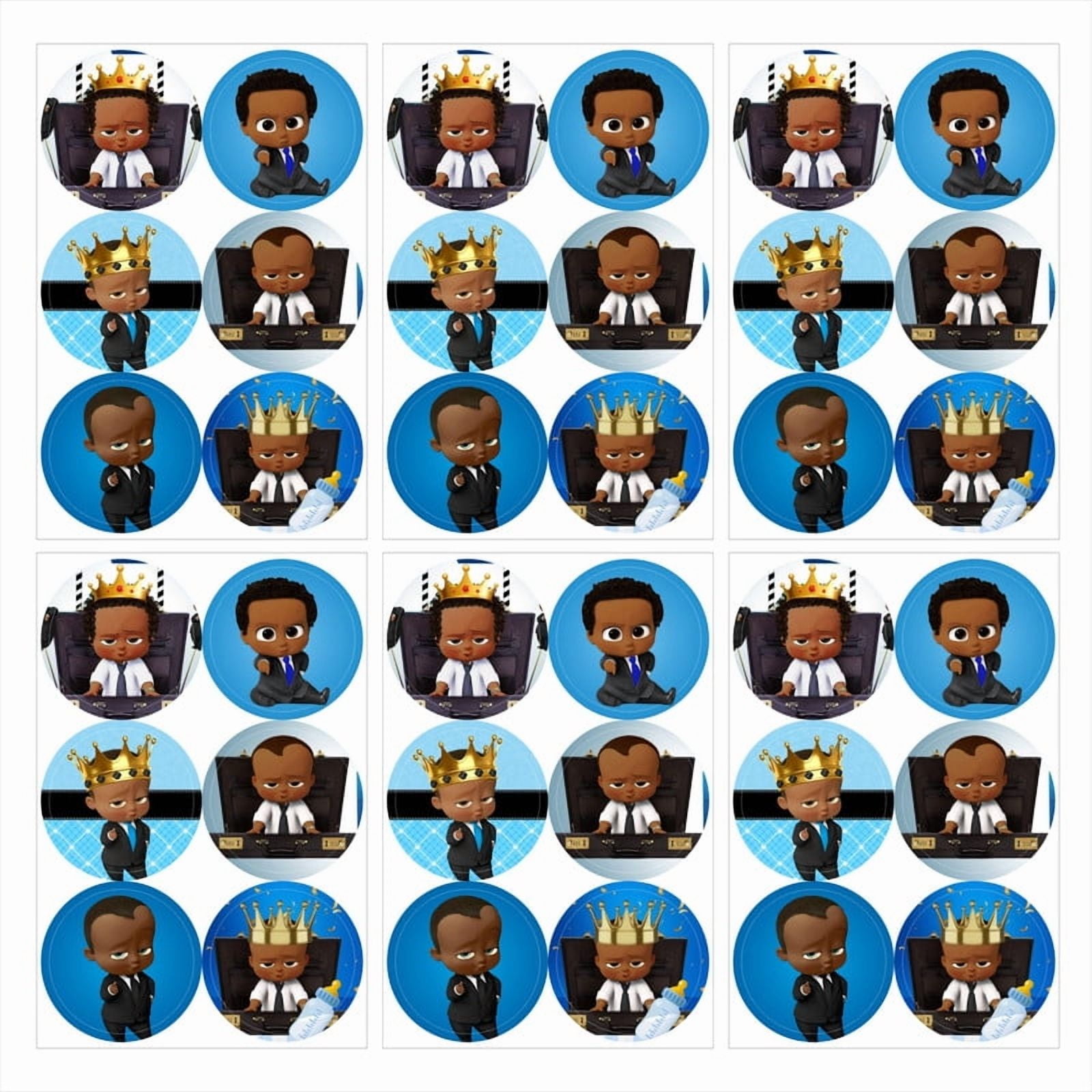 Boss Baby Black Boy Africa Stickers Labels Birthday Party Favors Thank ...