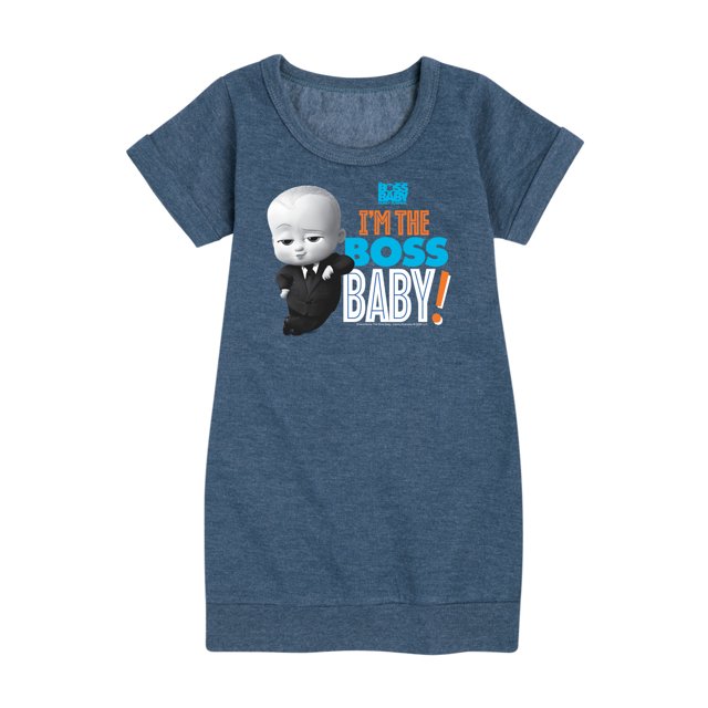 Boss Baby - I'm The Boss Baby - Toddler & Youth Girls Fleece Dress ...