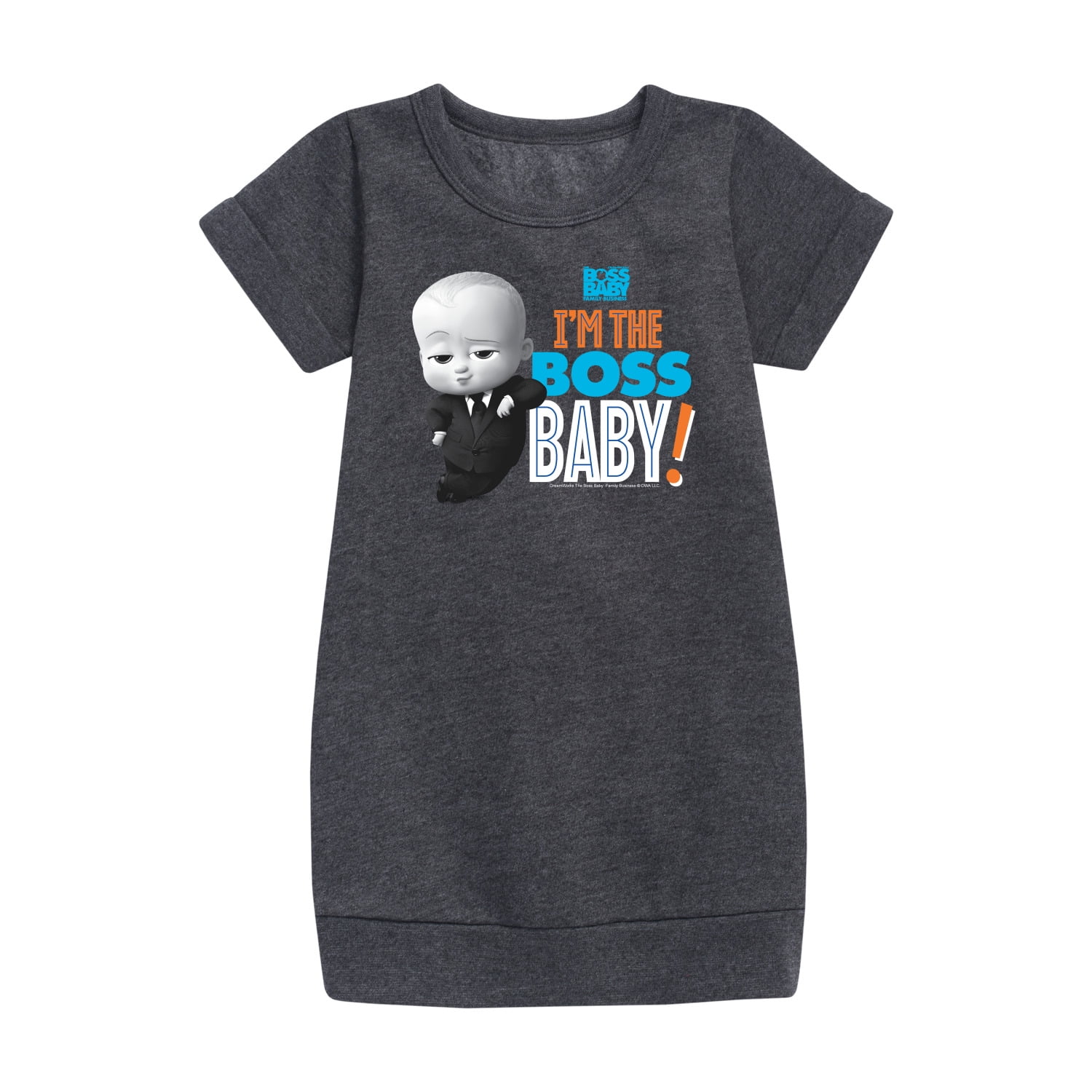 Boss Baby - I'm The Boss Baby - Toddler & Youth Girls Fleece Dress ...