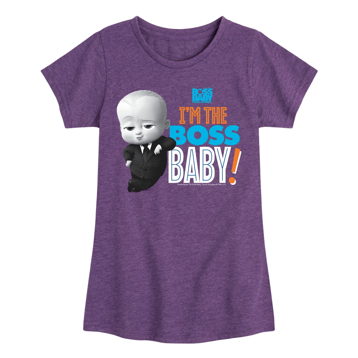 Boss Baby - I'm The Boss Baby - Toddler & Youth Girls Short Sleeve ...