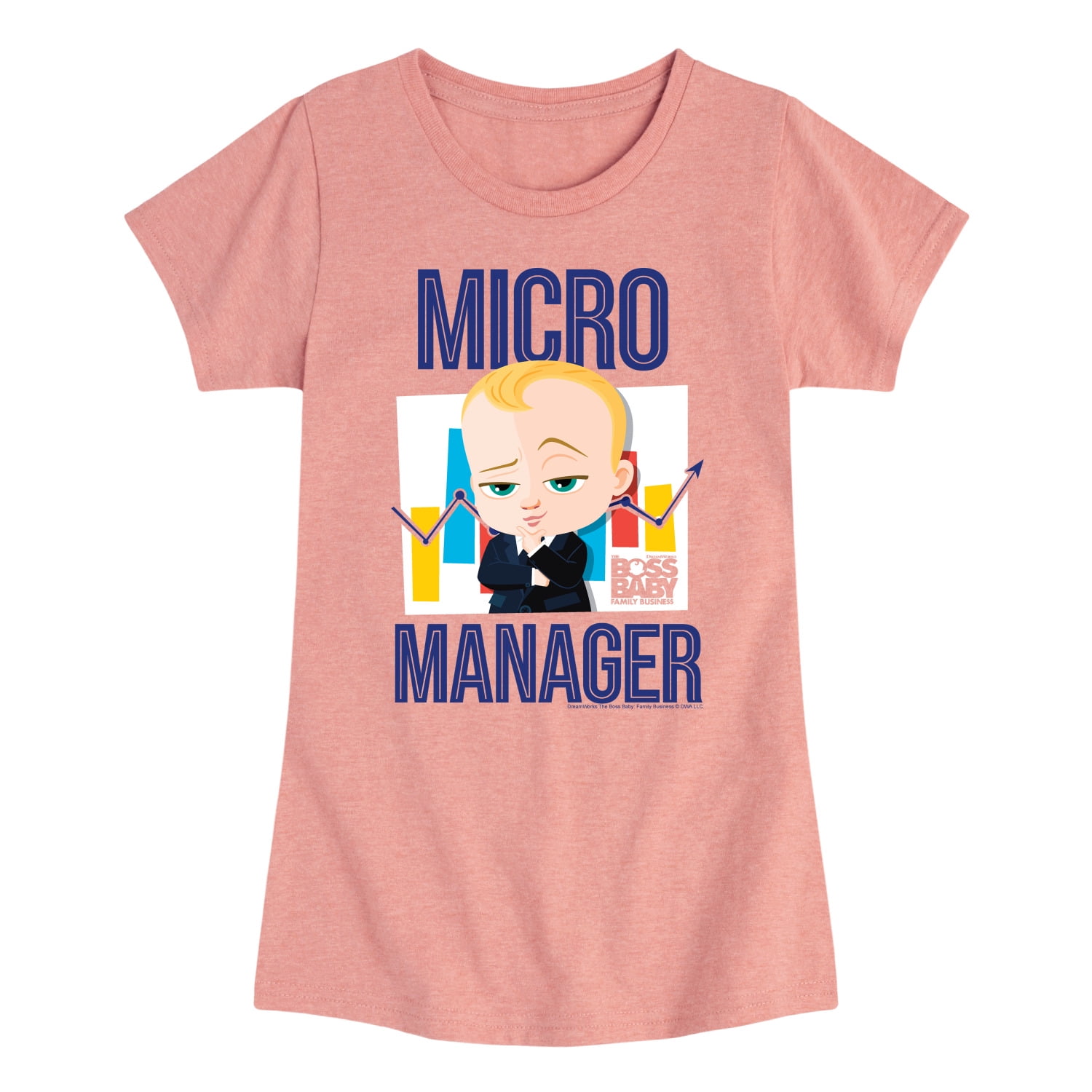 Boss Baby - Micro Manager - Toddler & Youth Girls Short Sleeve Graphic ...