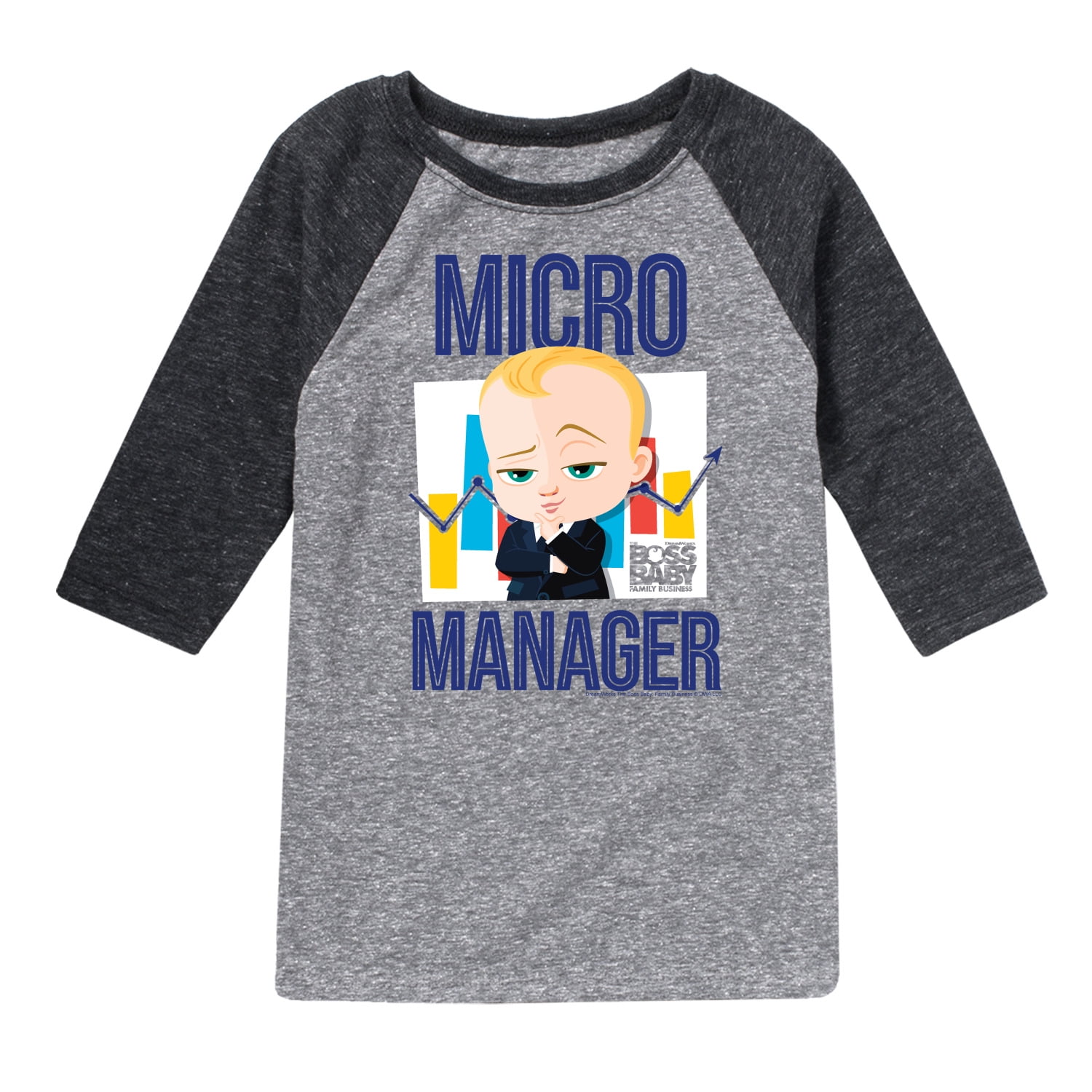 Boss Baby - Micro Manager - Toddler & Youth Raglan Graphic T-Shirt ...