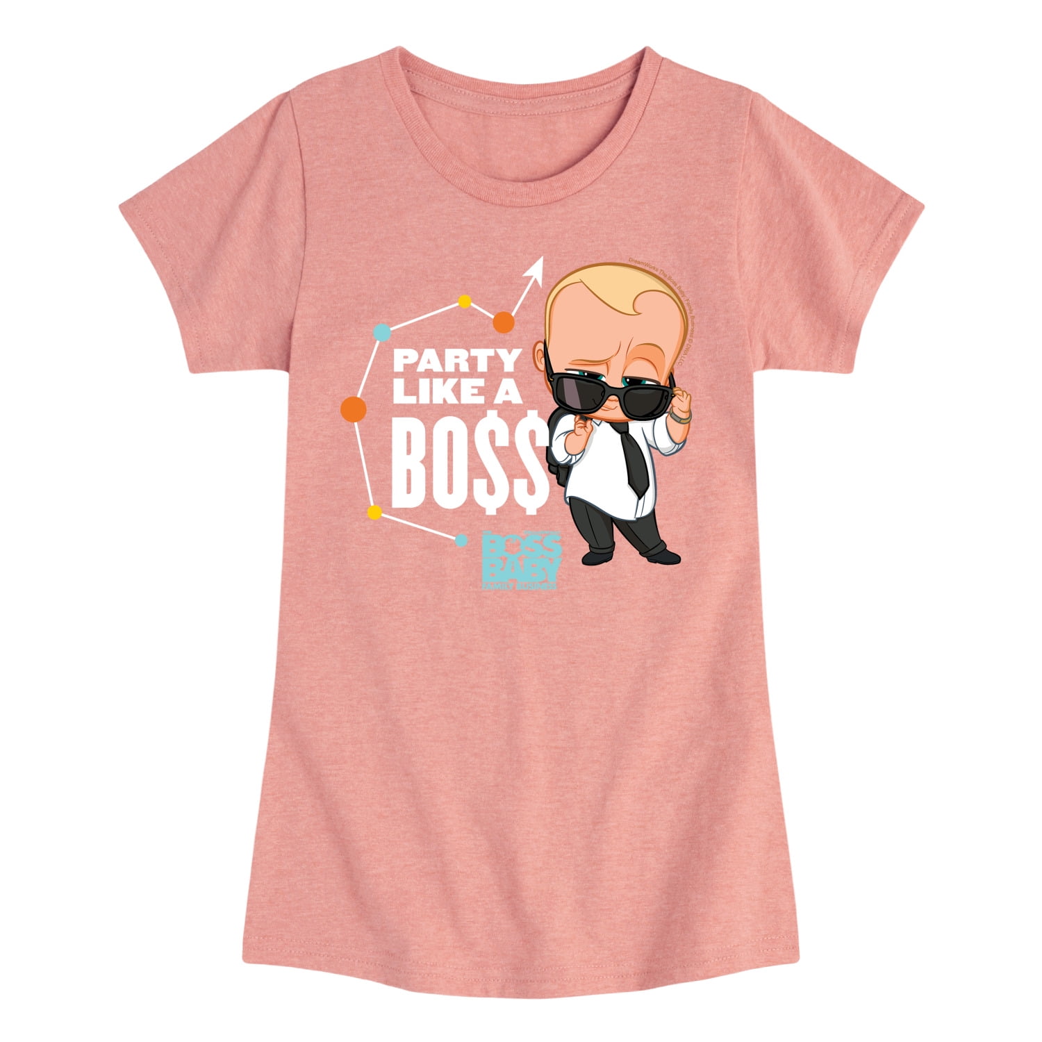 Boss Baby - Party Like A Boss - Toddler & Youth Girls Short Sleeve ...