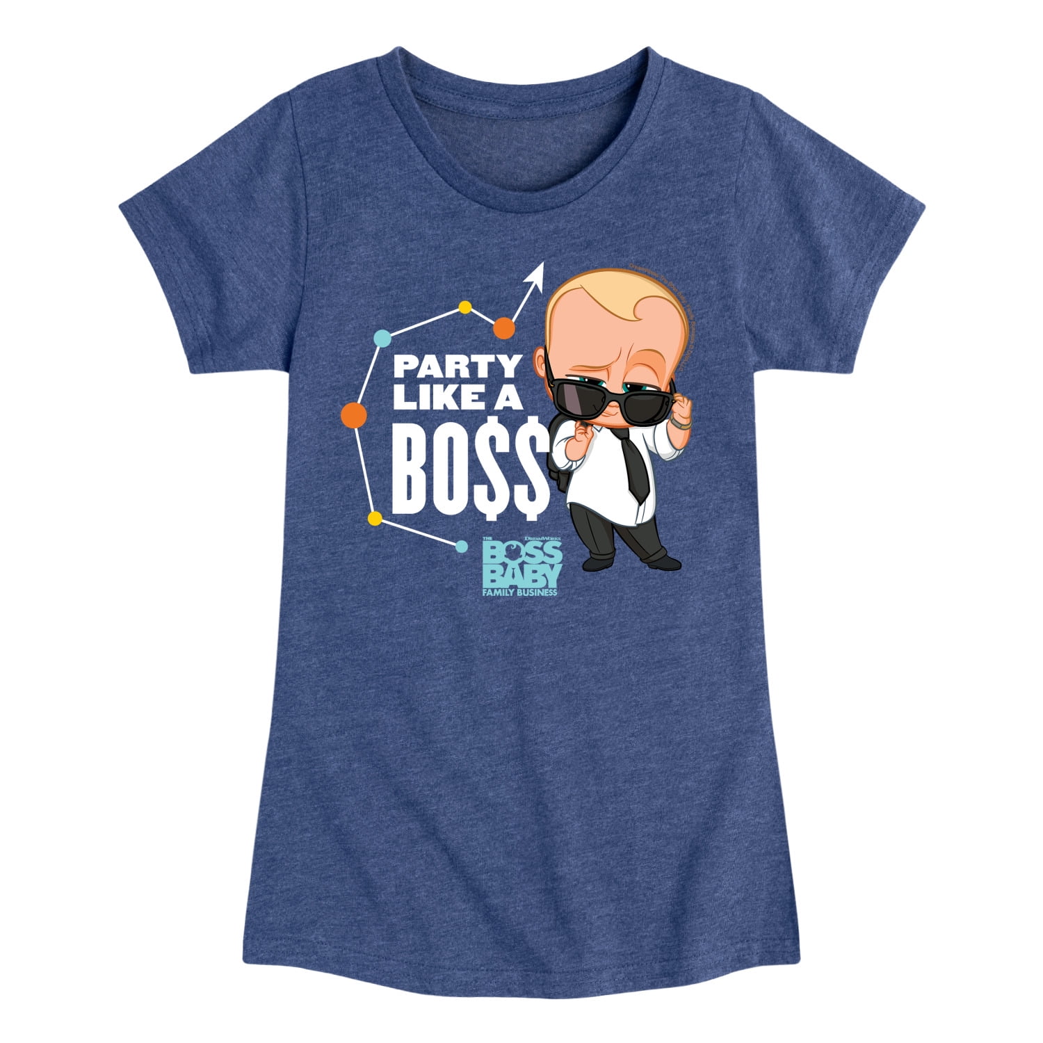 Boss Baby - Party Like A Boss - Toddler & Youth Girls Short Sleeve ...