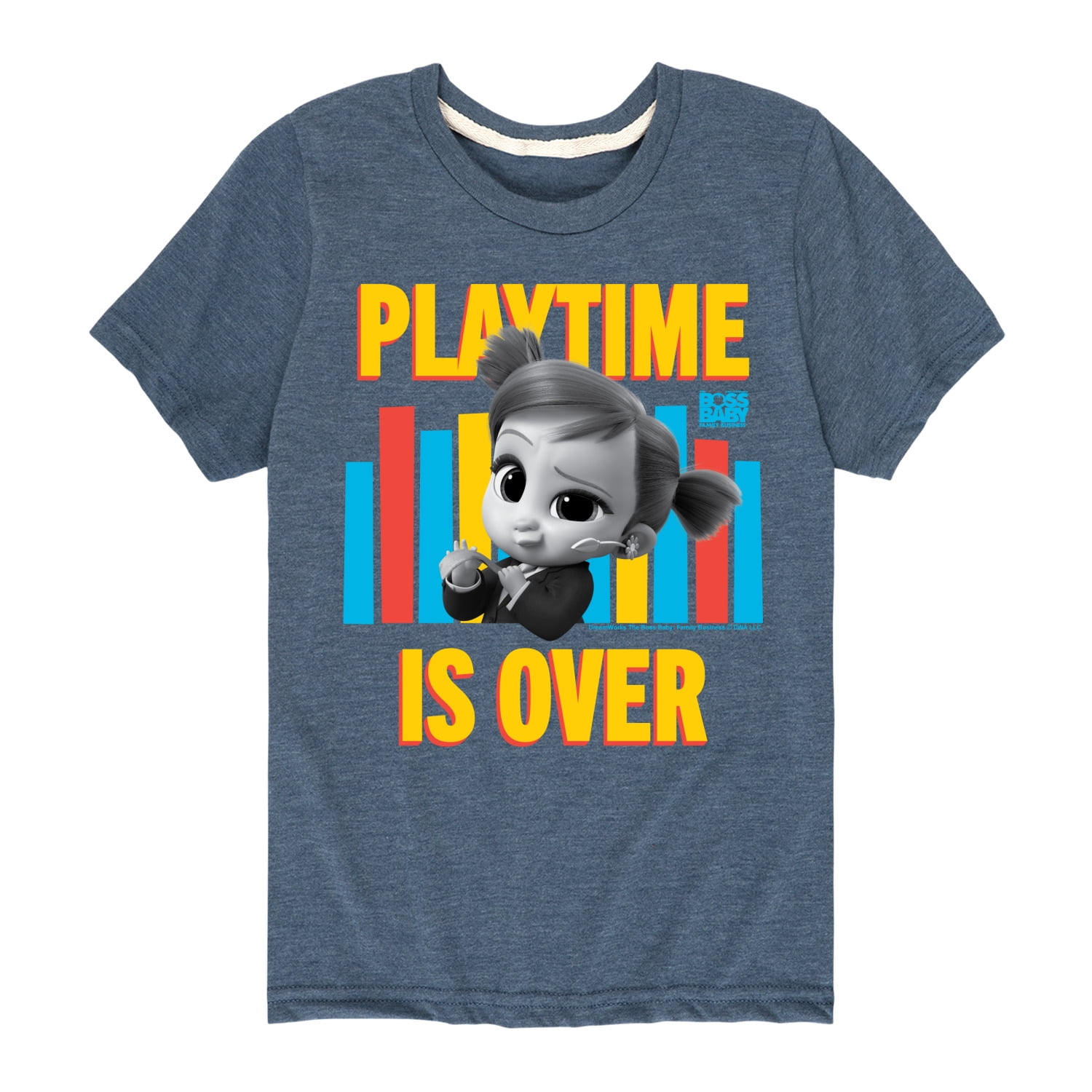 Boss Baby - Playtime Is Over - Toddler & Youth Short Sleeve Graphic T ...