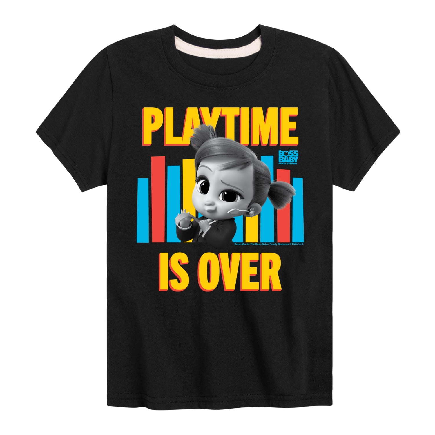 Boss Baby - Playtime Is Over - Toddler & Youth Short Sleeve Graphic T ...