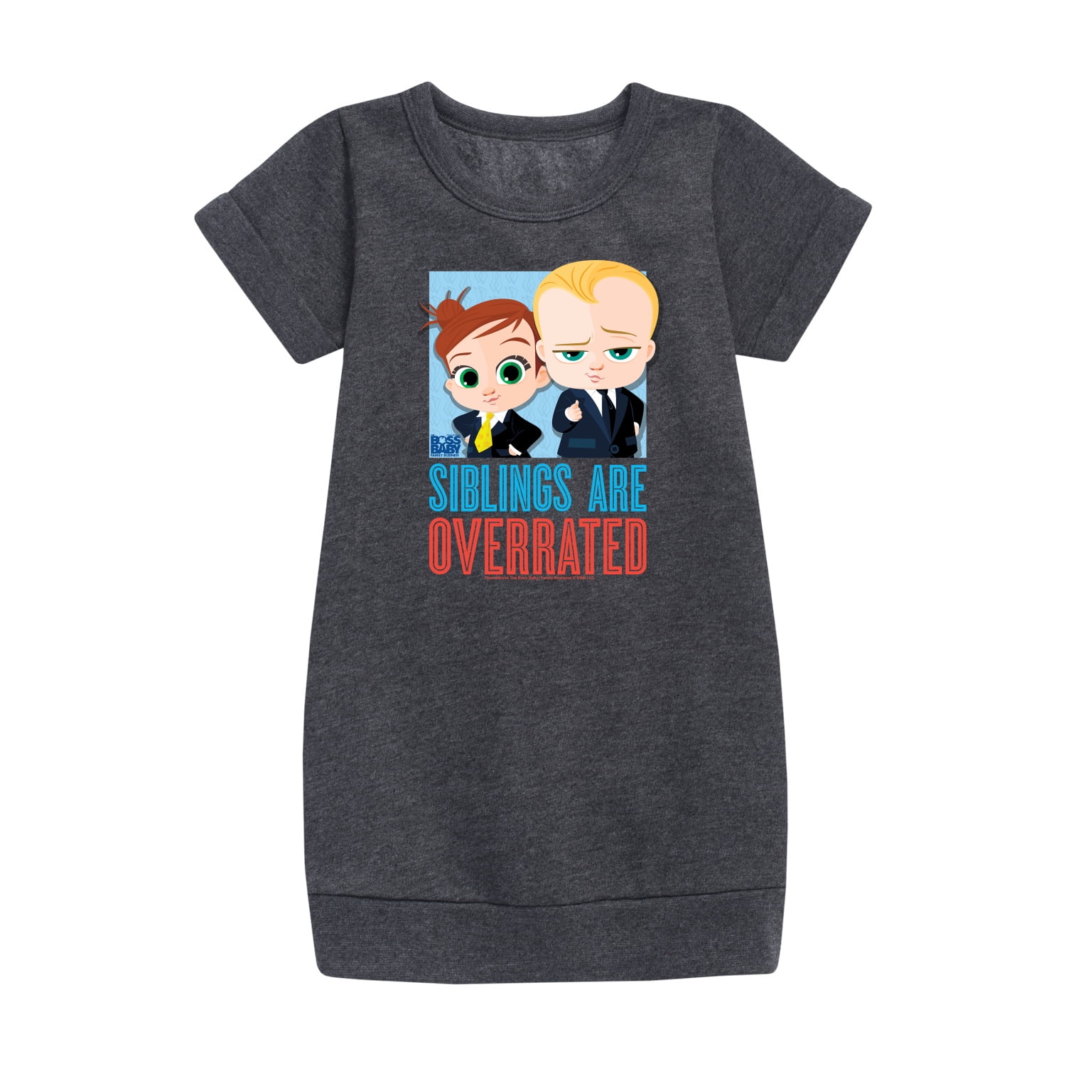 Boss Baby - Siblings Are Overrated - Toddler & Youth Girls Fleece Dress ...