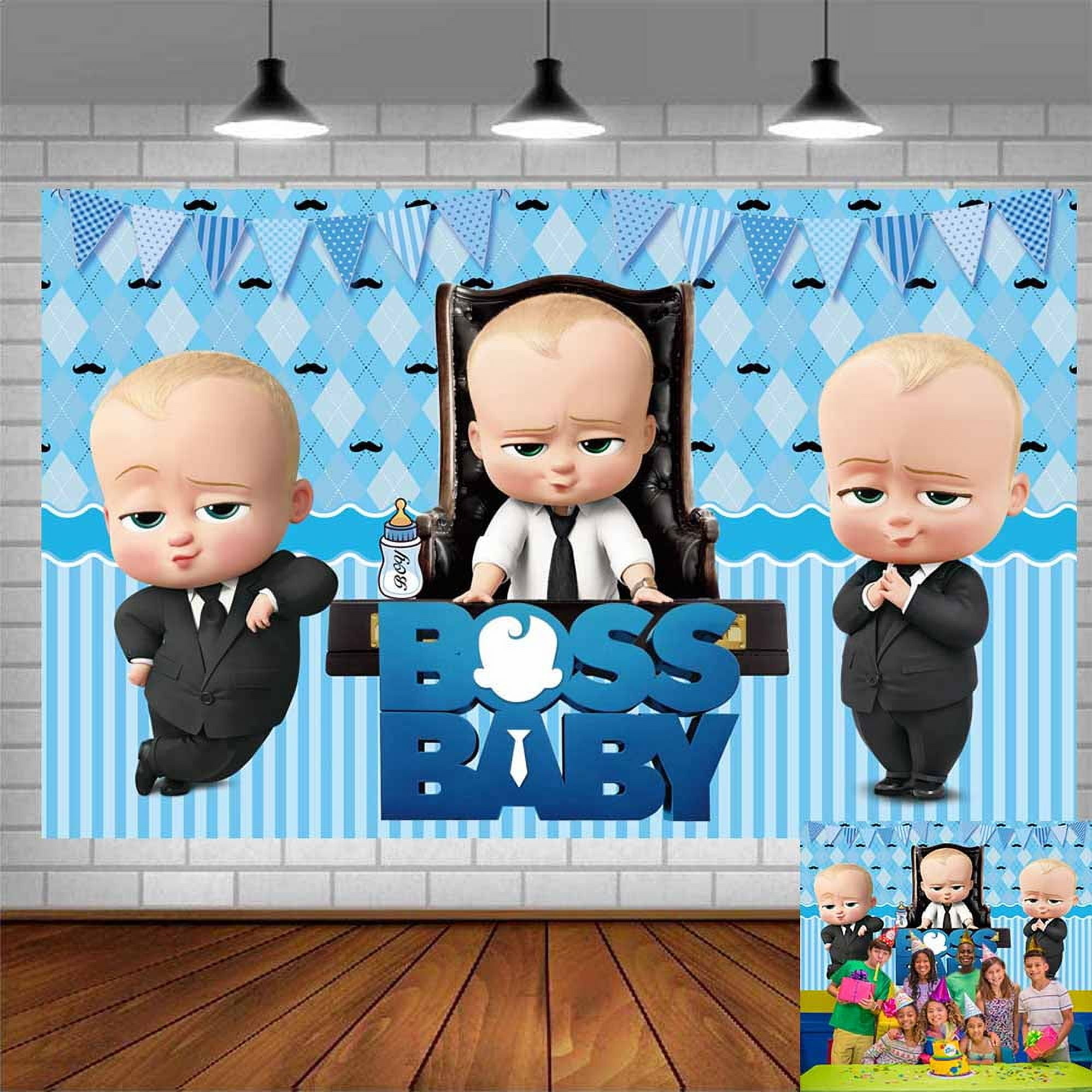 Boss Baby White Boy Backdrop Banner Party Supplies Poster Background ...